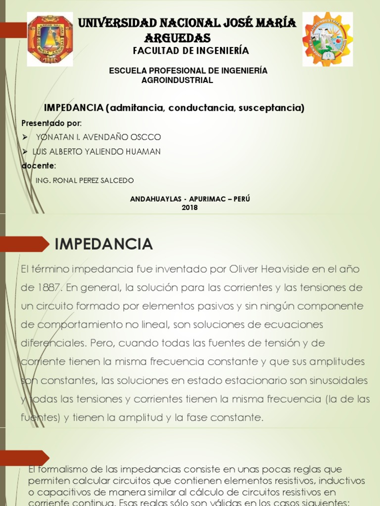 Imped An CIA | PDF | Impedancia eléctrica | Mecánica