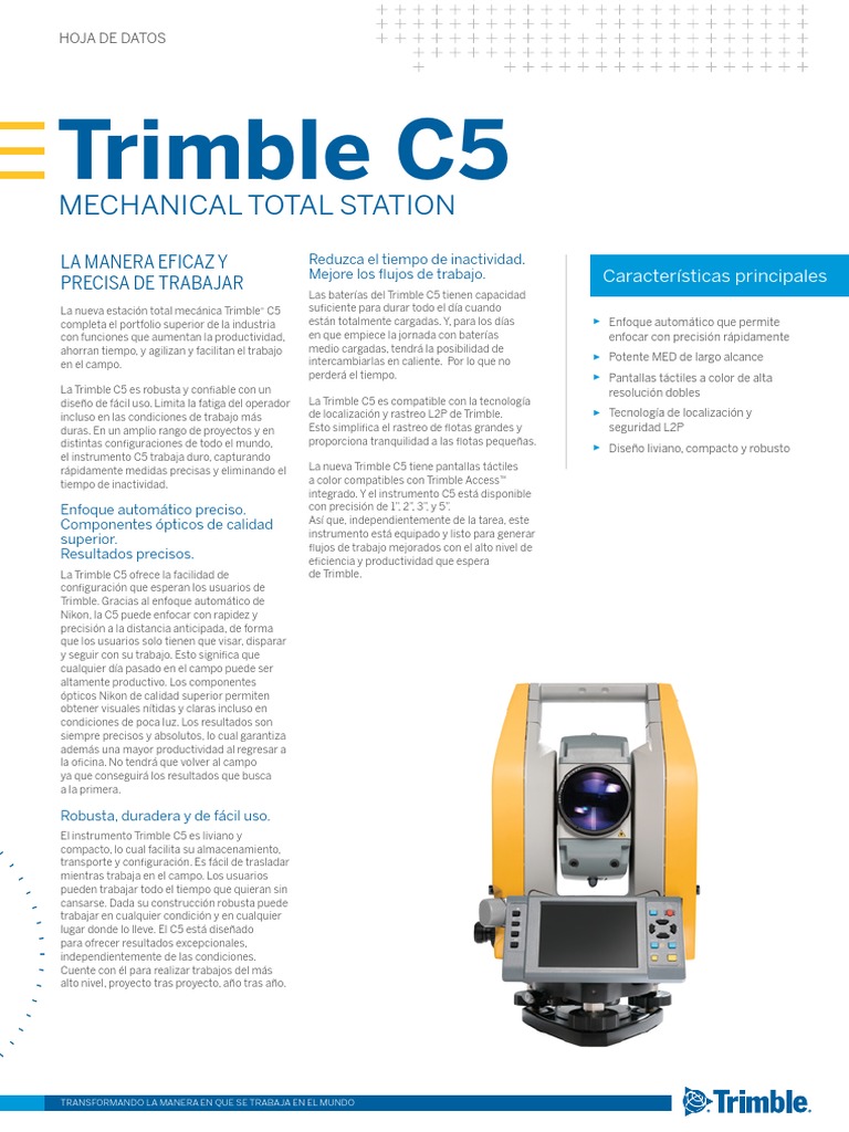 Trimble c5 | PDF | Óptica | Informática y tecnología de la información