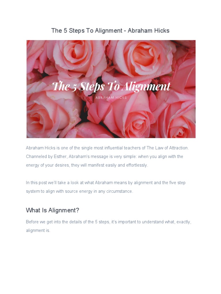 The 5 Steps To Alignment PDF | PDF | Feeling | Emotions