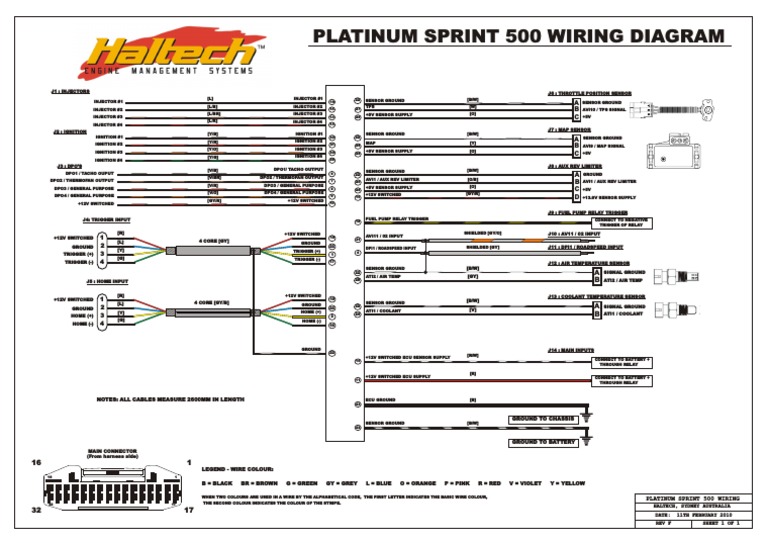 Platinum Sprint 500 Wiring Rev F | PDF | Color | Manufactured Goods