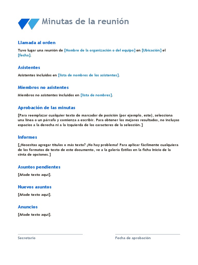 Plantilla de minuta de reunión | PDF | Crecimiento personal y profesional