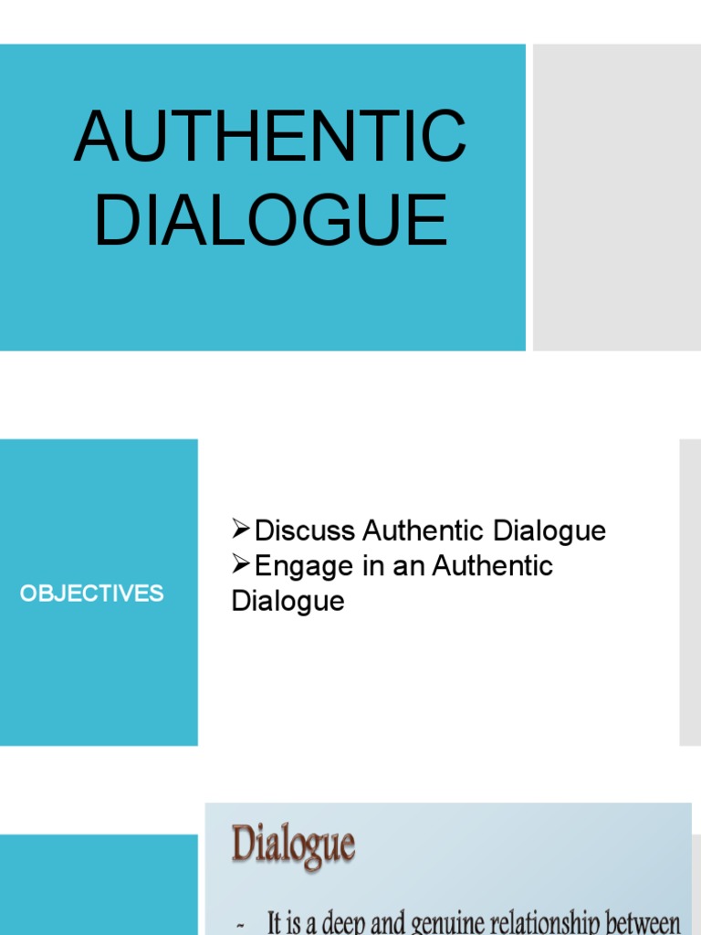 Authentic Dialogue | PDF | Dialogue | Conversation