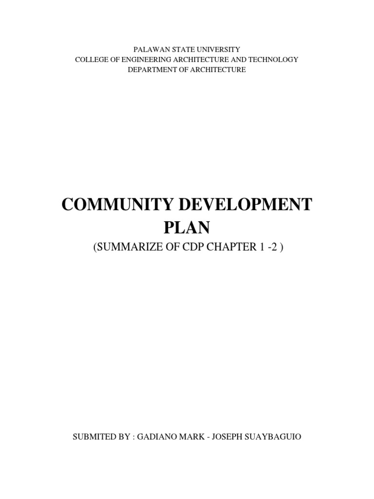 Community Development Plan Overview | PDF | Capacity Building ...