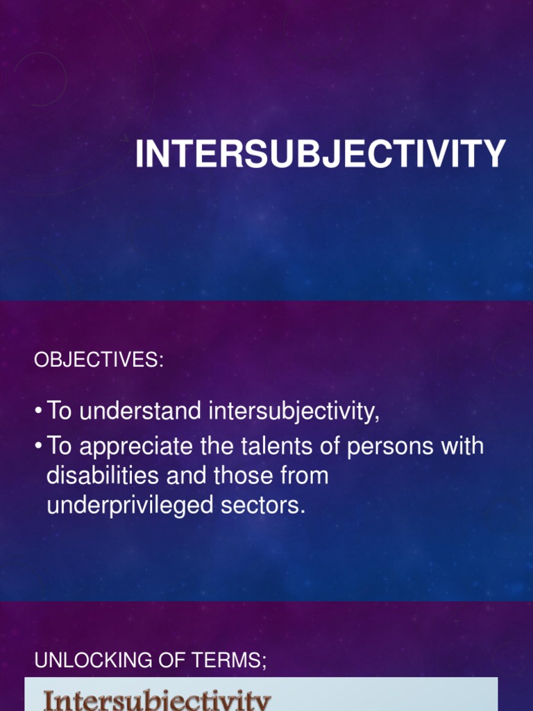 Understanding Intersubjectivity | PDF | Experience | Disability