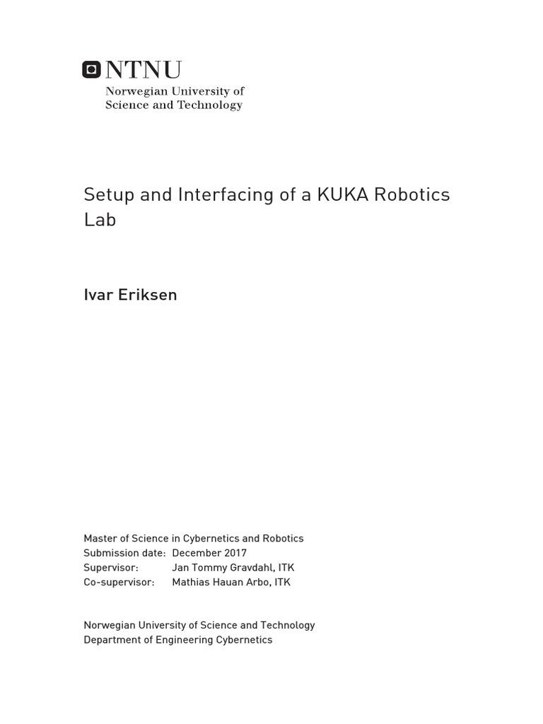 Setup and Interfacing of A KUKA Robotics Lab PDF | PDF | Cartesian ...