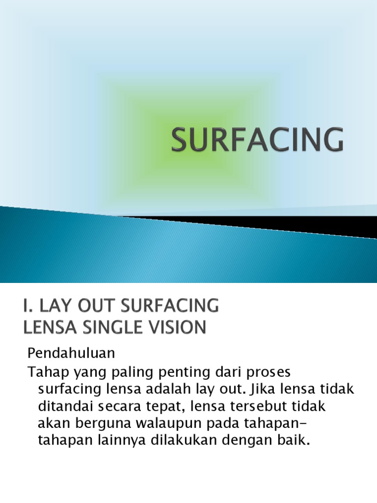 Surfacing | PDF