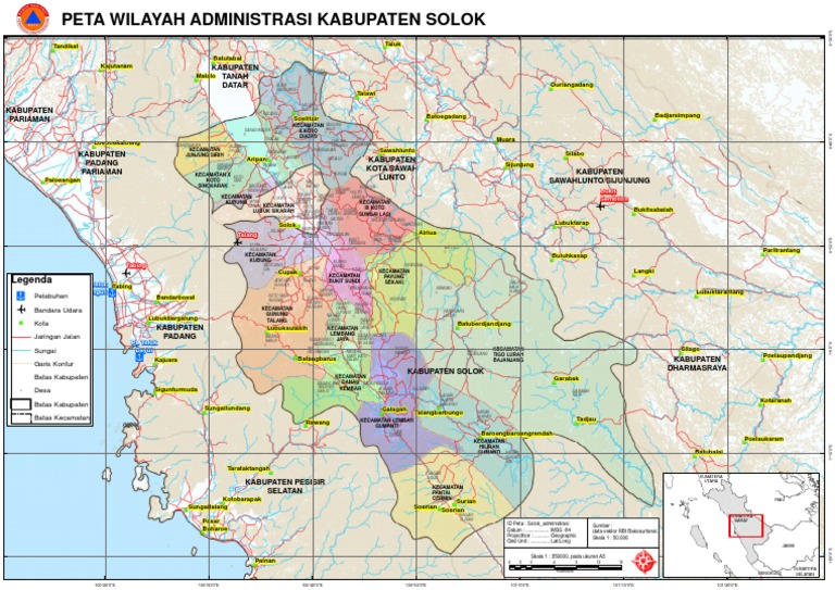 Peta Administrasi Kabupaten Solok | PDF