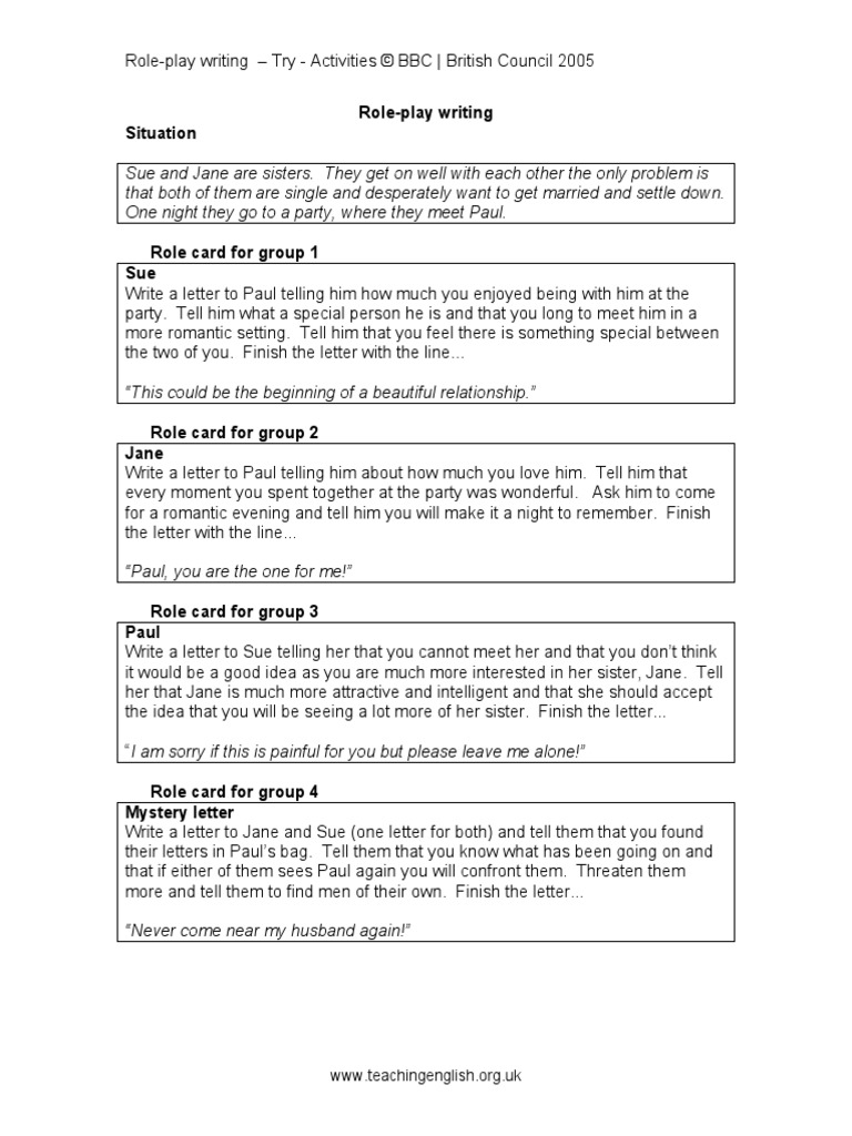 Writing Activity Letters | PDF