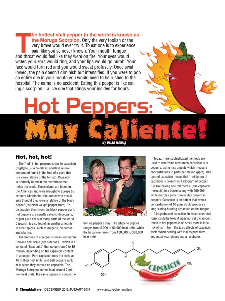 Chemmatters Dec2013 Pepper PDF | PDF | Chili Pepper | Chemical Polarity