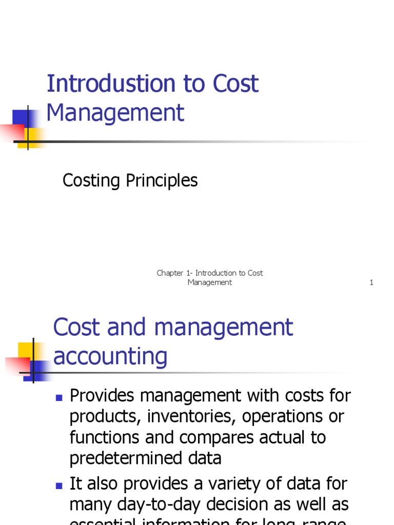Chapter 1. Introduction To Cost and Management | PDF | Management ...