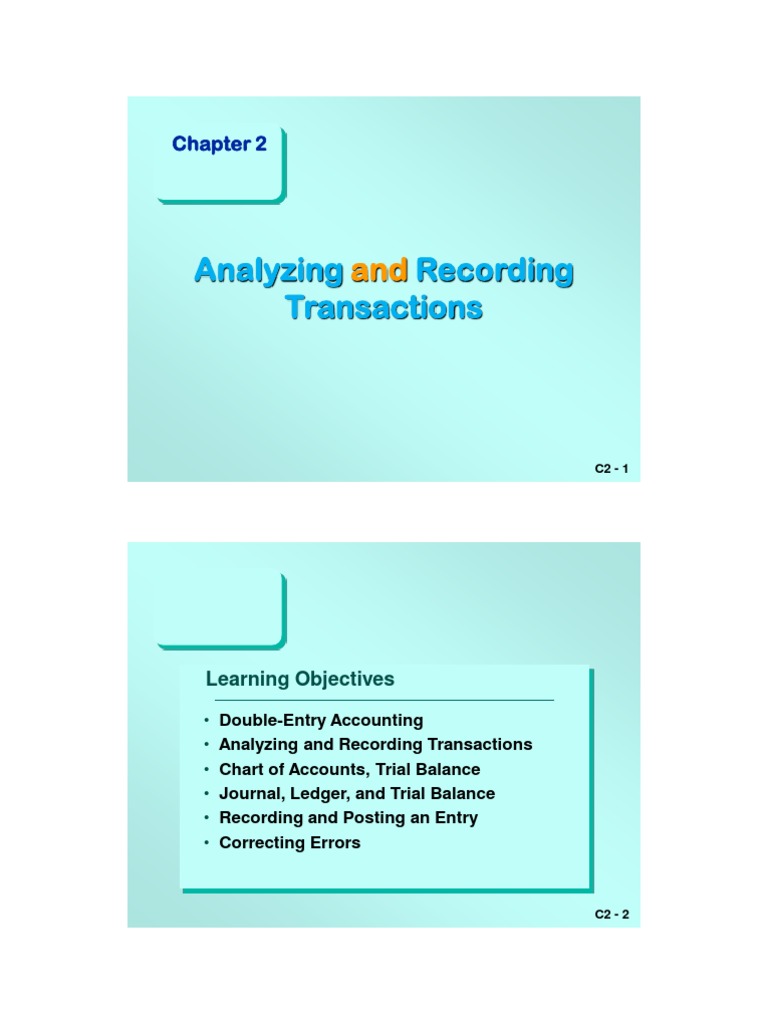 03 - Analyzing and Recording Transactions | PDF | Debits And Credits ...