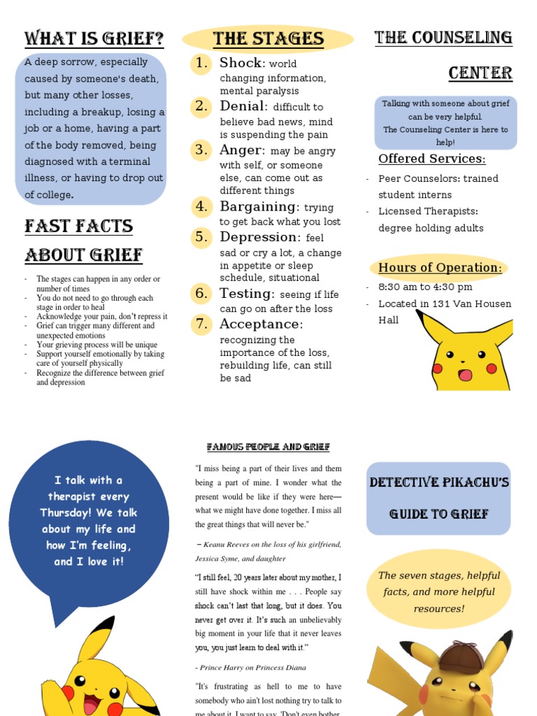 Stages of Grief Pamphlet | PDF | Grief | Psychology