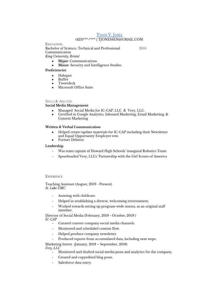 Late 2019 Resume | PDF