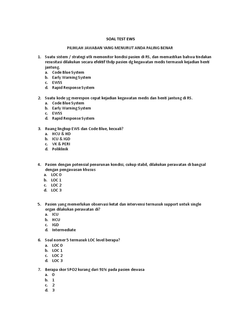 EWS dan Code Blue System | PDF