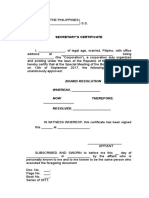 Secretary's Certificate Authority To Print | PDF