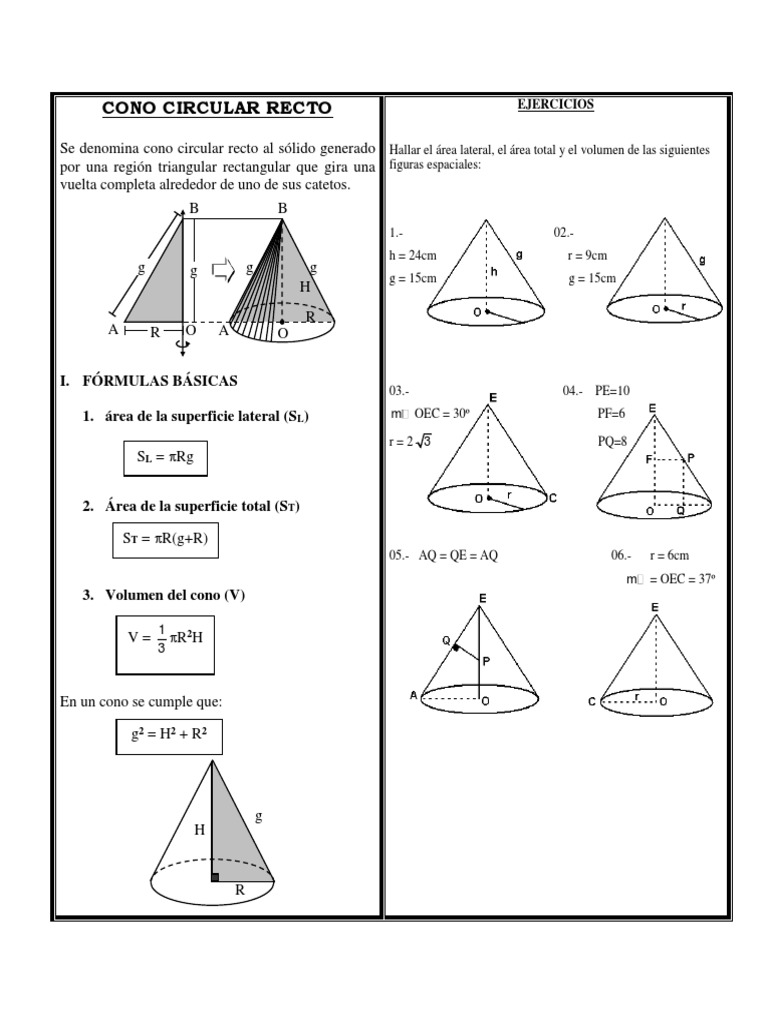 Cono Circular Recto | PDF | Geometría diferencial | Euclides