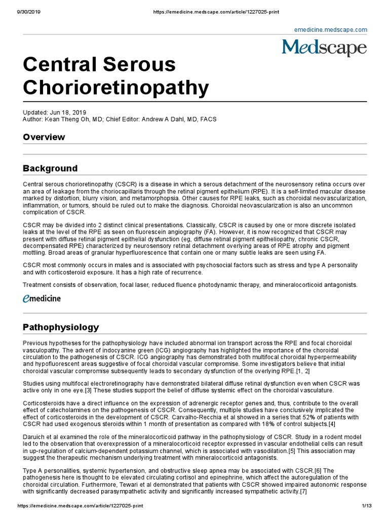 CSCR Medscape | PDF | Vision | Ophthalmology