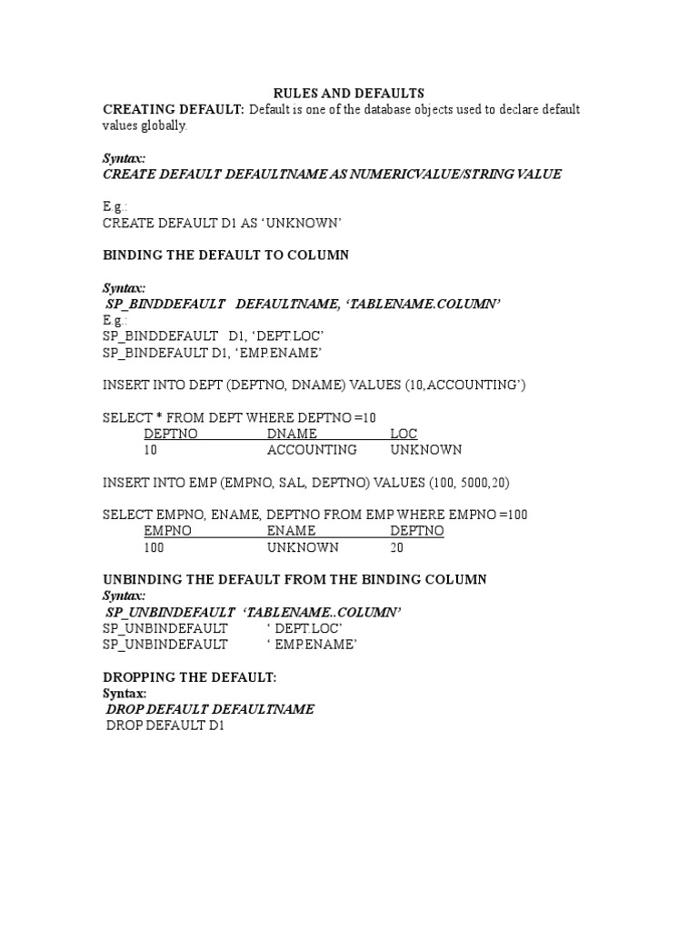 Rules and Defaults | PDF