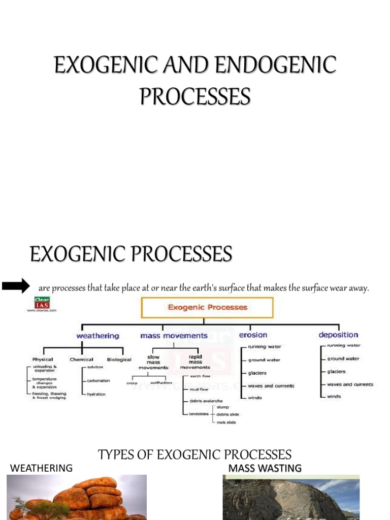 Exogenic and Endogenic Processes | PDF
