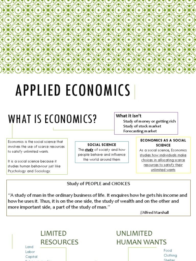 Applied Economics Introduction | Measures Of National Income And Output ...