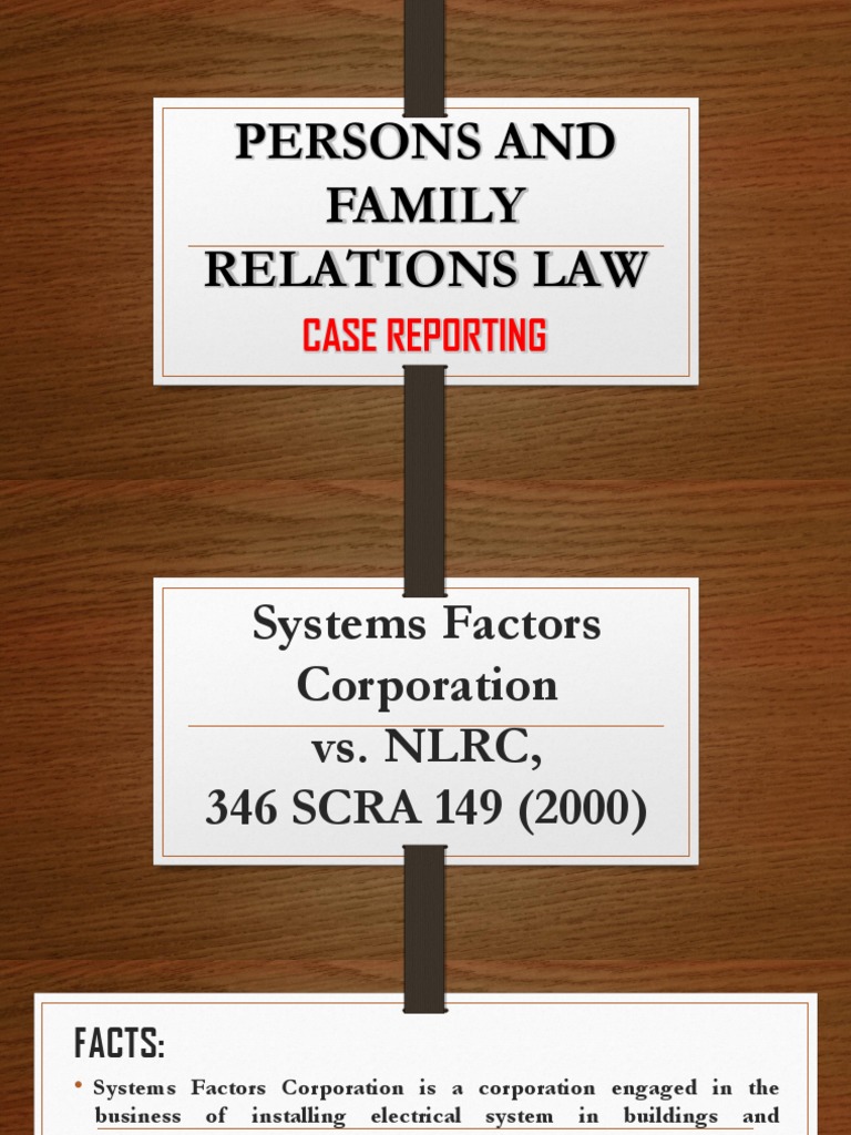 Persons and Family Relations Law: Case Reporting | PDF | Marriage ...