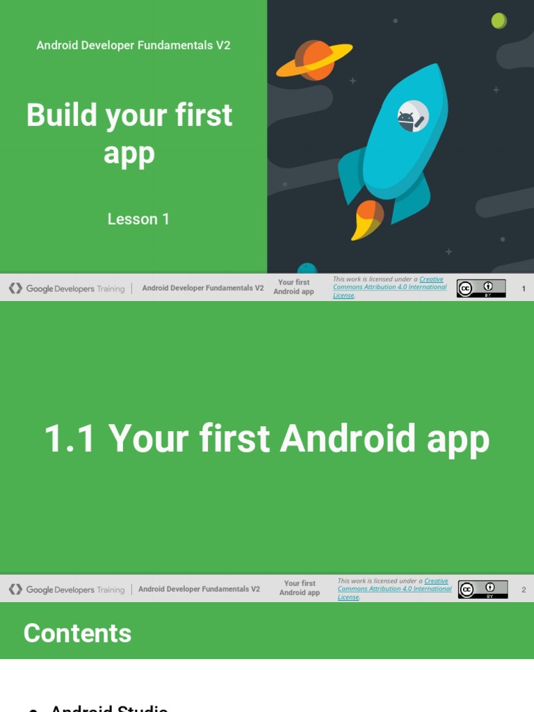 Build Your First Android App Guide | PDF | Android (Operating System ...