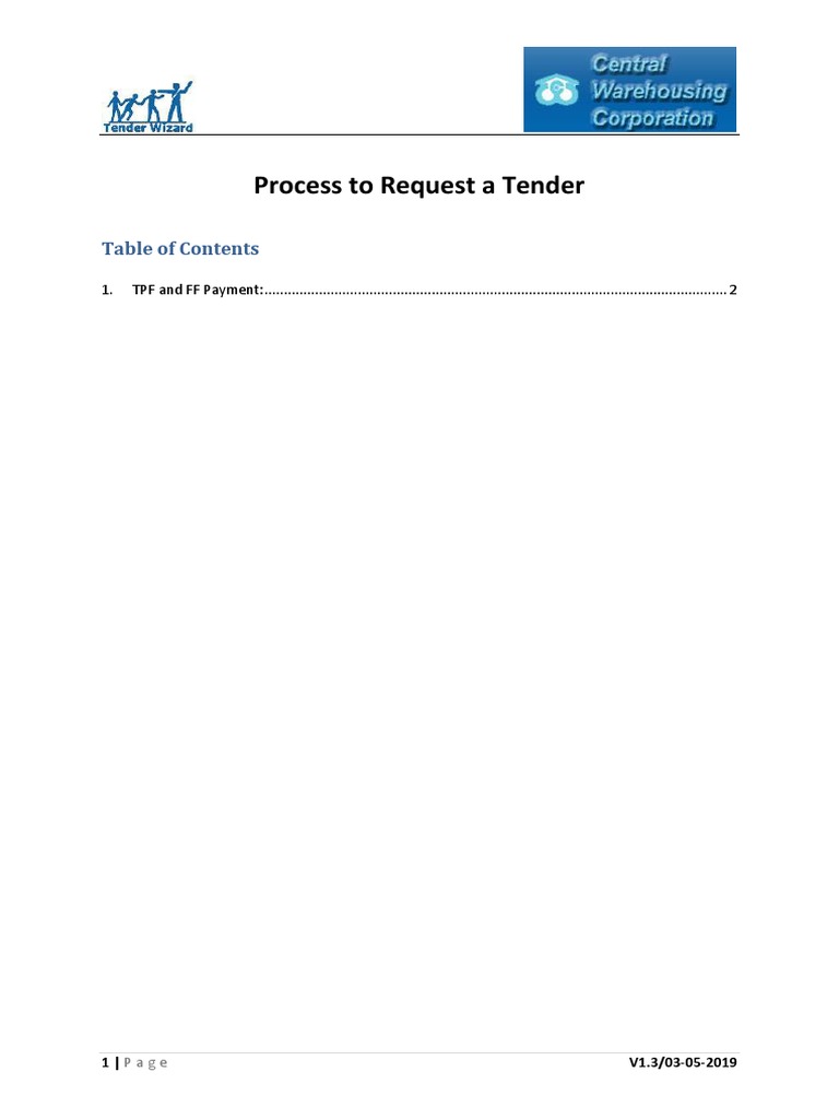 04 Tender Request | PDF