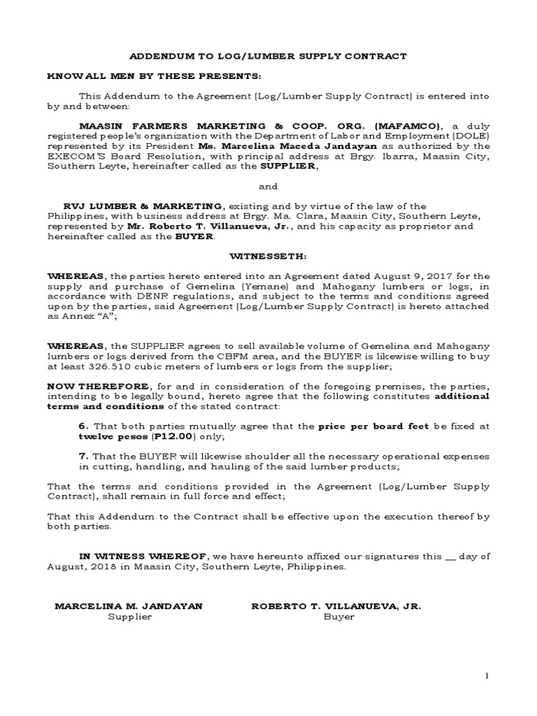 Addendum Sample | PDF | Virtue | Government