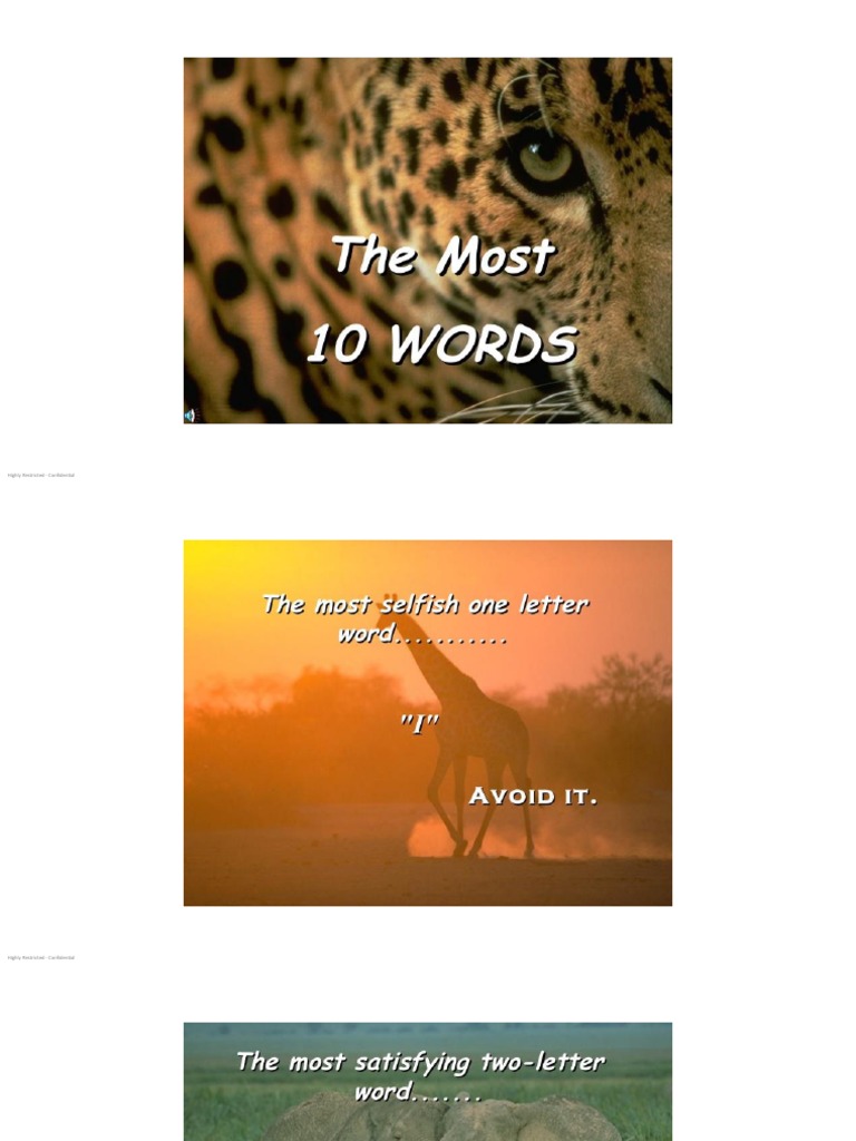 10 Golden Words in Life | PDF