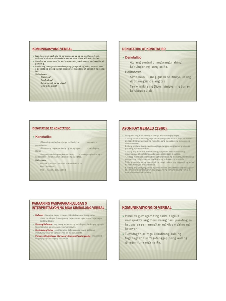 Komunikasyong Verbal at Di-Verbal-reporting | PDF