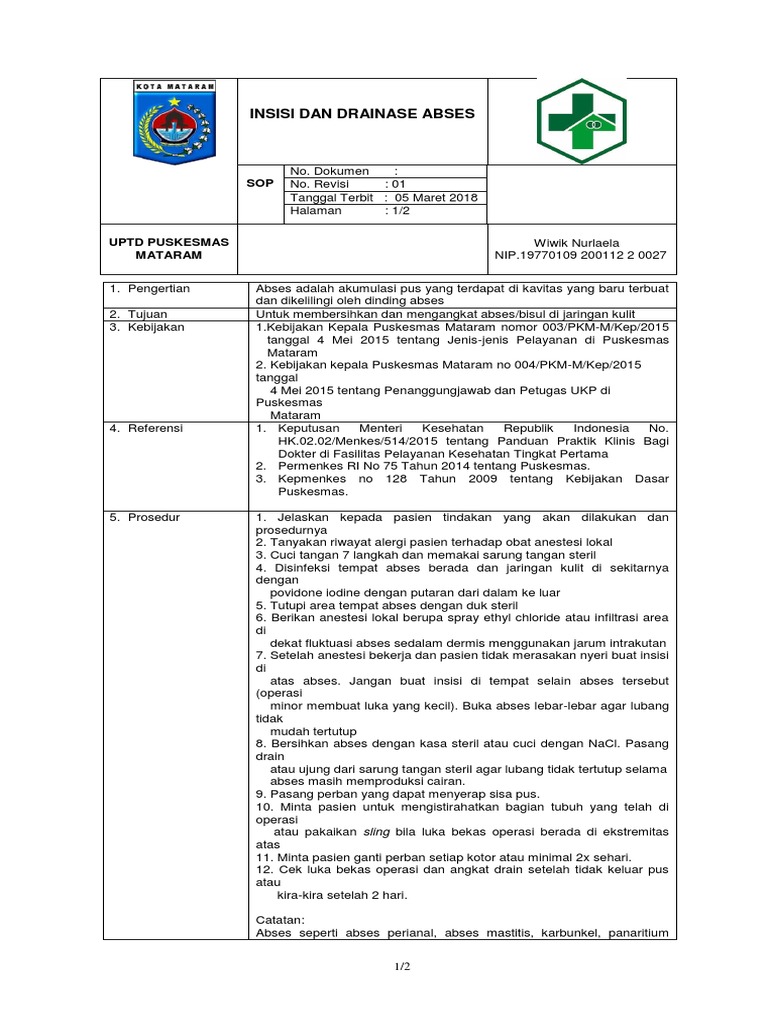 Sop Insisi Abses | PDF