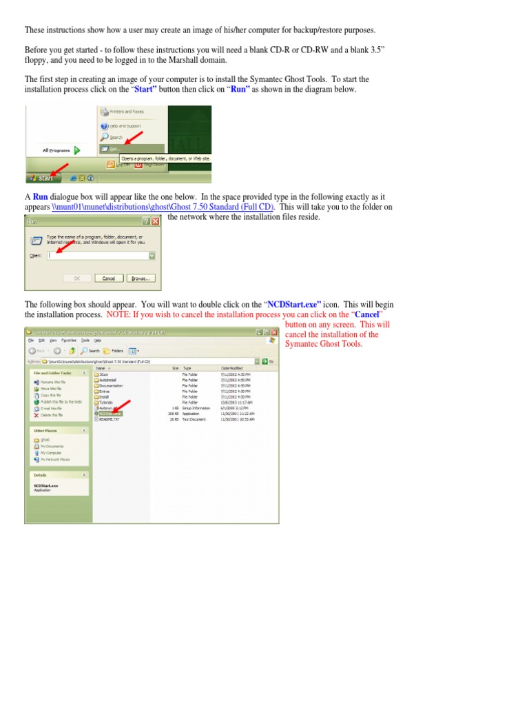 Start" Run": //munt01/munet/distributions/ghost/ghost 7.50 Standard (Full CD) | PDF | Booting ...