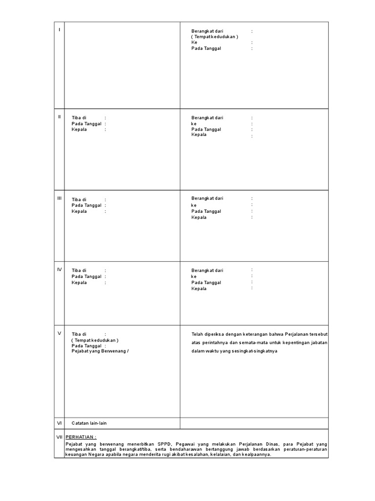 Blangko Belakang SPPD | PDF
