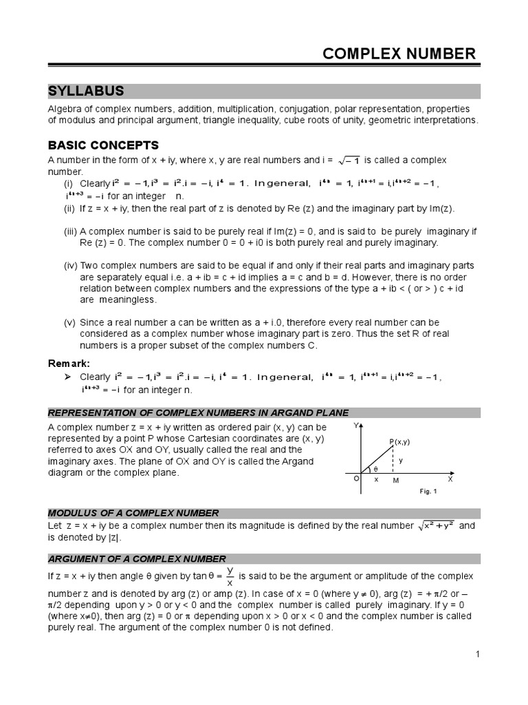 Complex Number Pdf Complex Number Trigonometric Functions