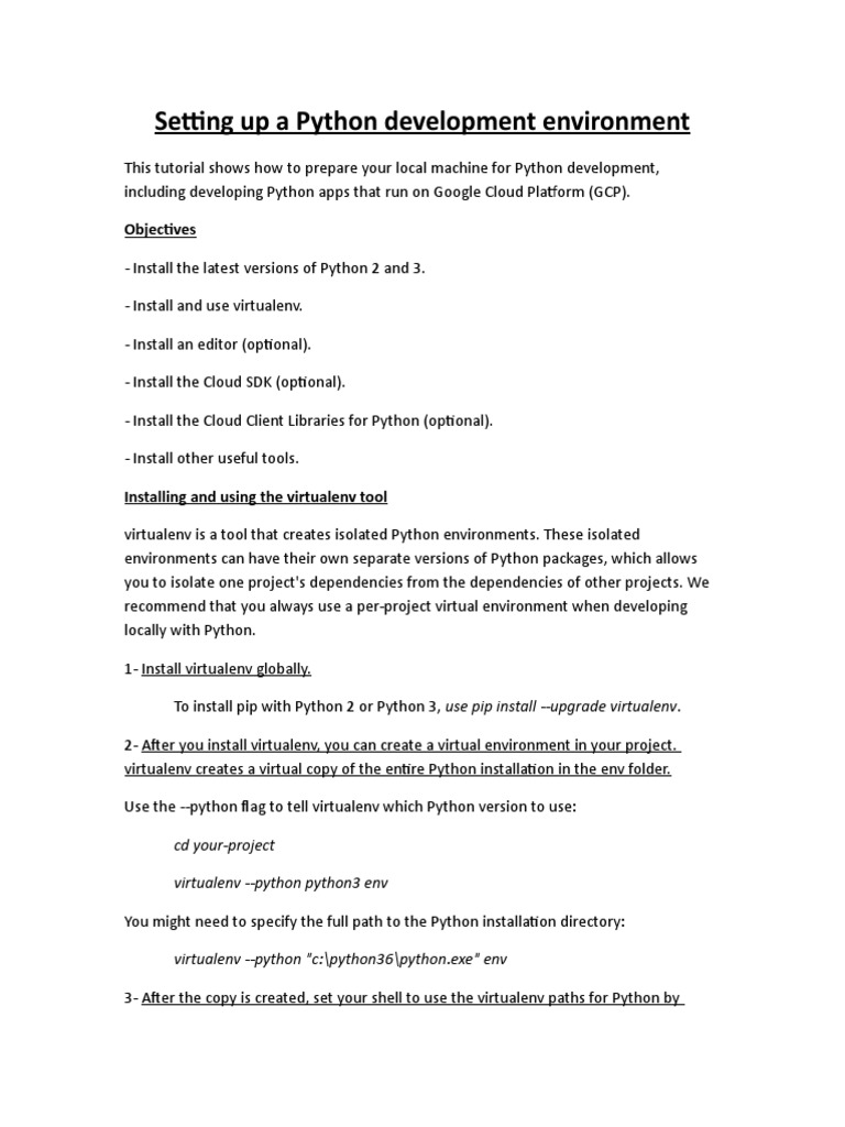 Python Development Environment | Download Free PDF | Python ...