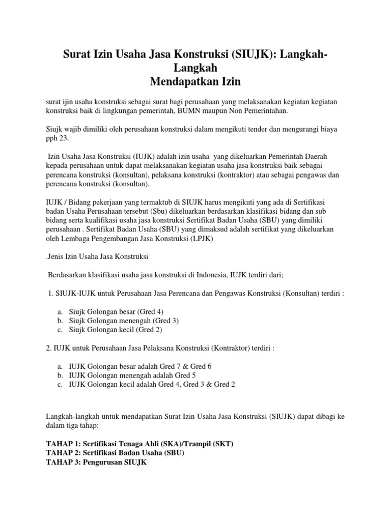 Lampiran SIUJK | PDF | Bisnis