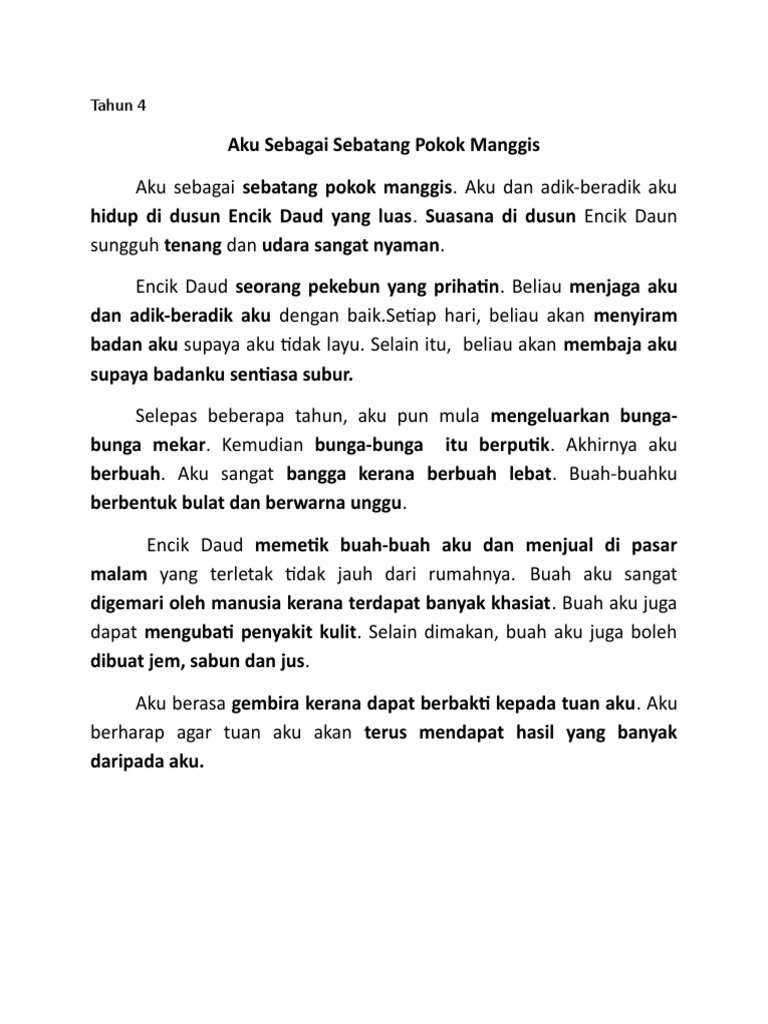 Aku Sebagai Sebatang Pokok Manggis New | PDF | Griya & Taman