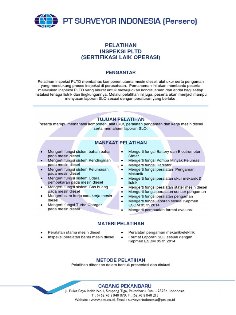 BROSUR Pelatihan SLO | PDF