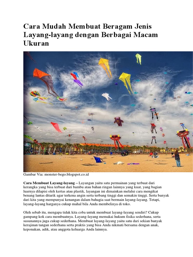 Cara Mudah Membuat Beragam Jenis Layang | PDF