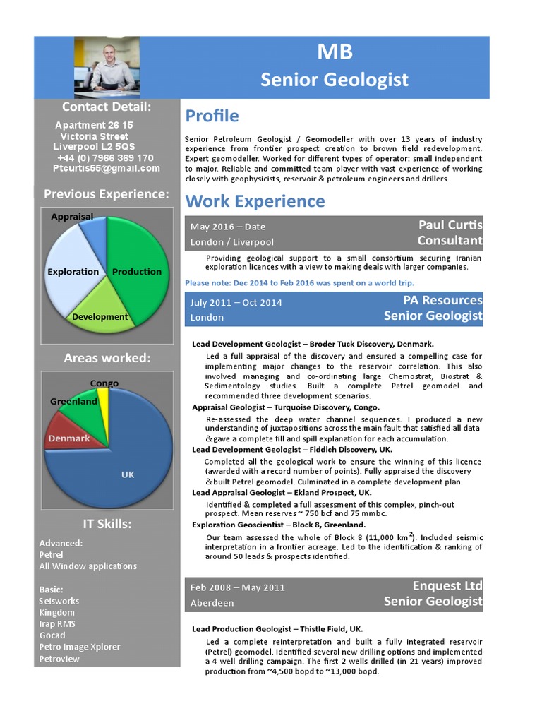 CV Model | PDF | Petroleum Geology | Petroleum