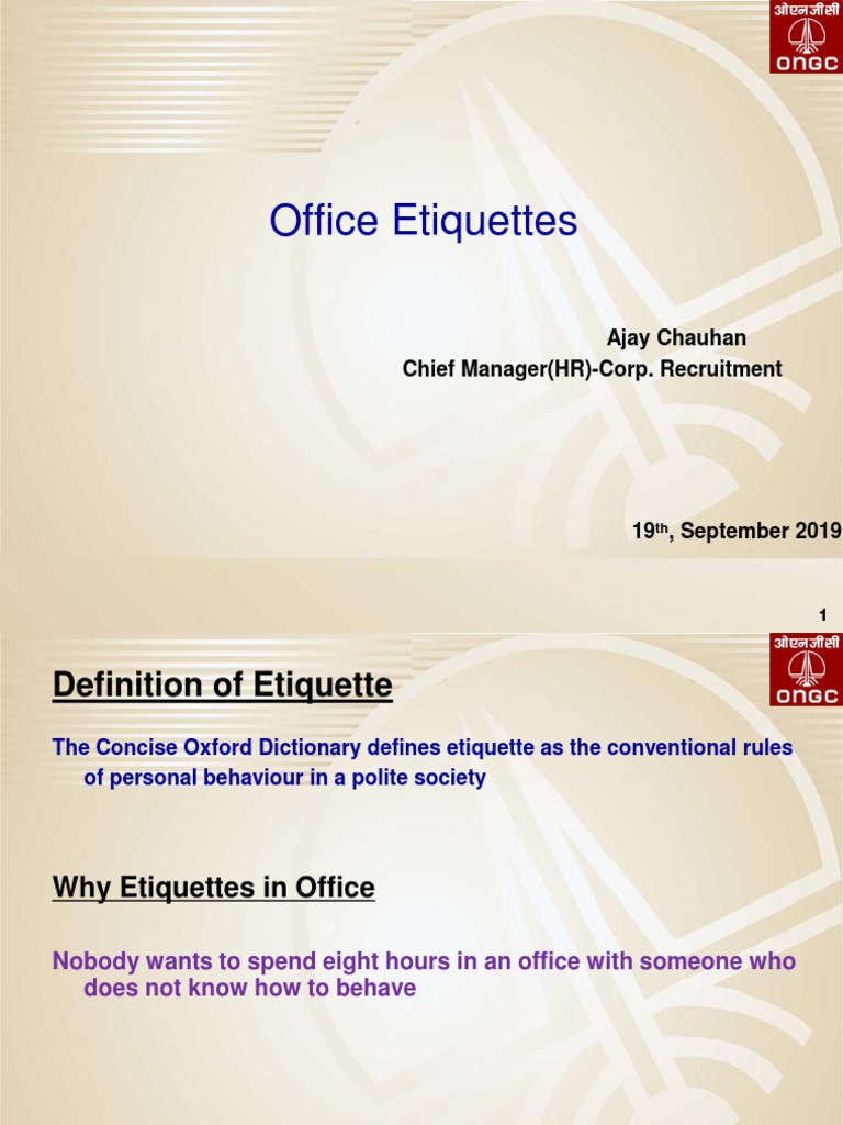 Office Etiquette Guidelines | PDF | Etiquette | Clothing