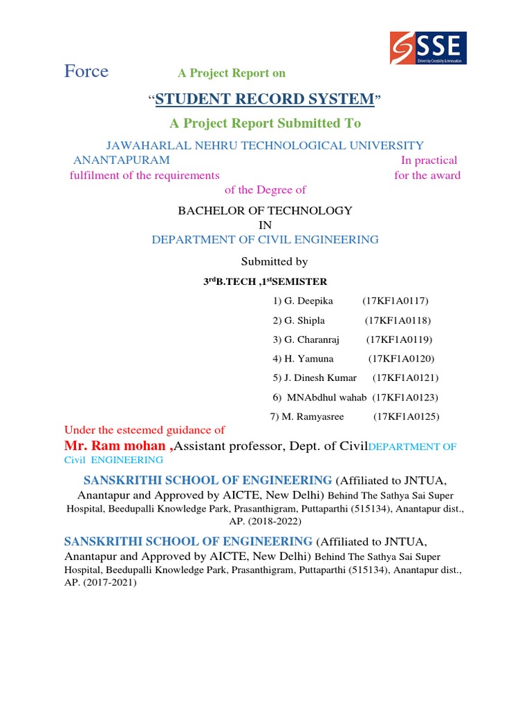 Force: Student Record System | PDF | Concrete | Cement