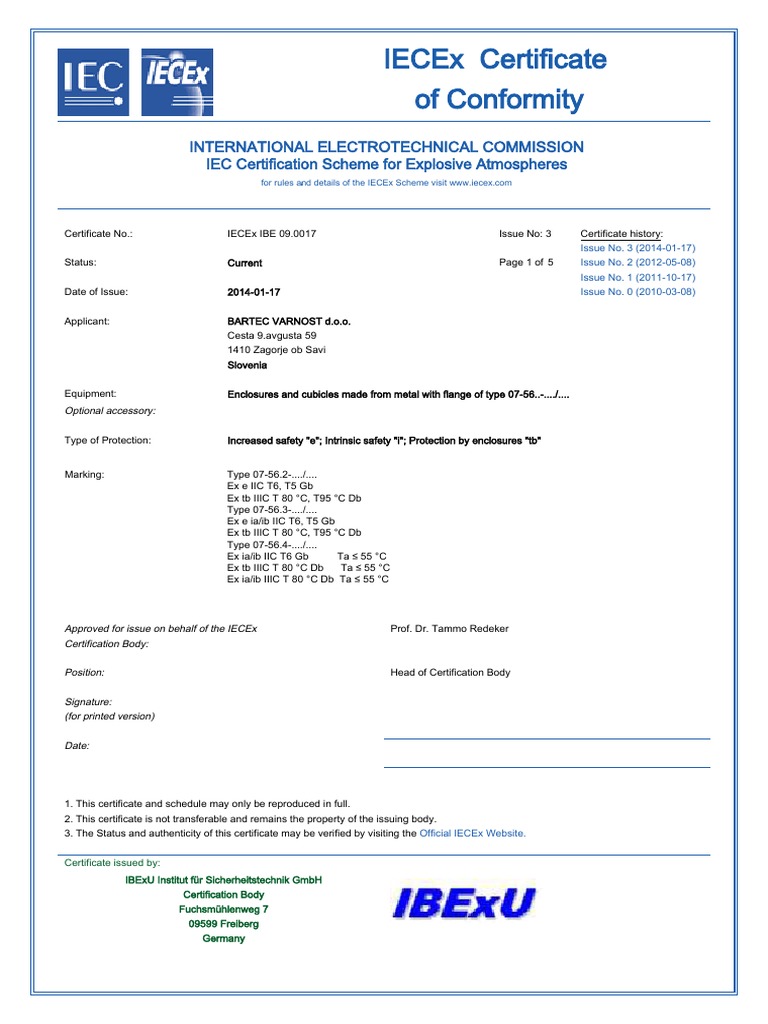 Iecex Ibe 09.0017 | PDF | Electrical Engineering | Nature