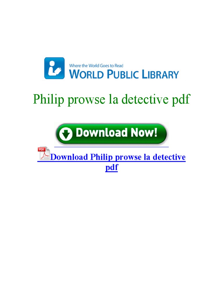 Philip Prowse La Detective PDF | PDF | Microsoft Windows | World Wide Web