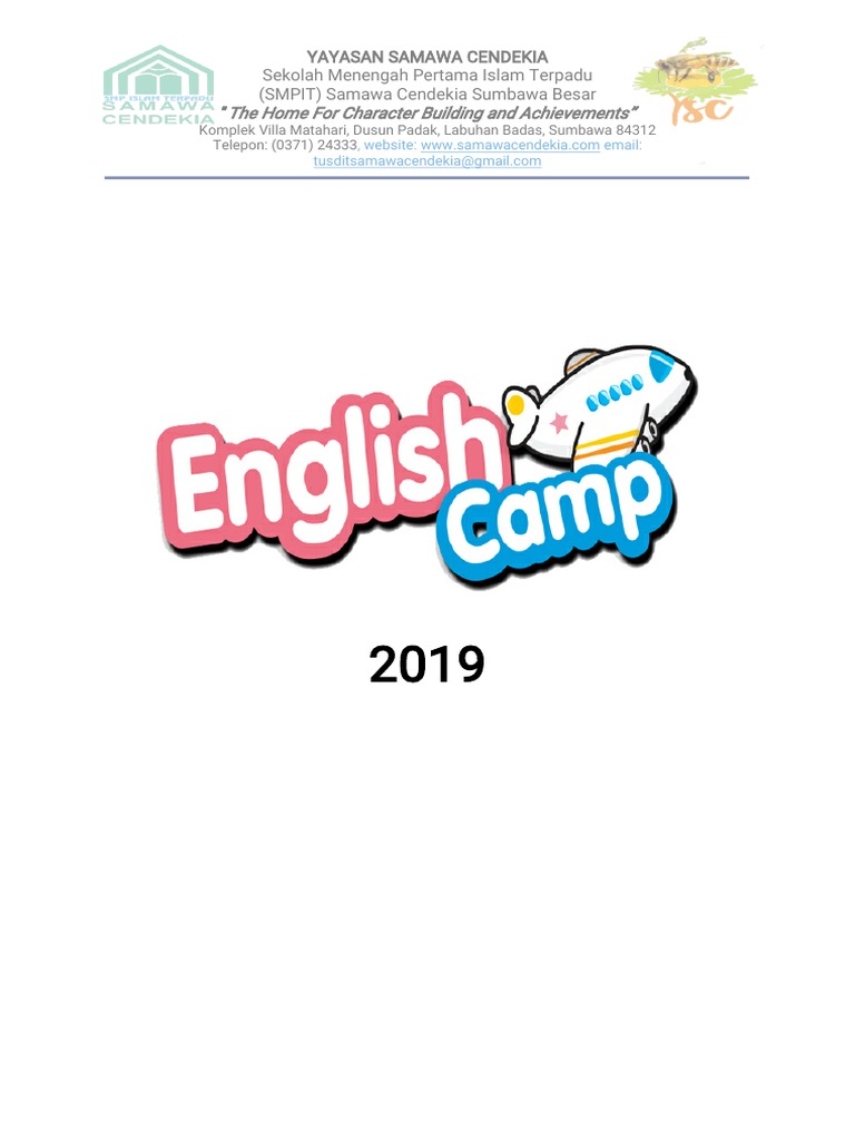 English Camp Proposal 2019 | PDF