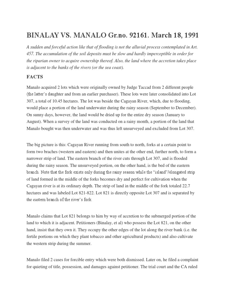 BINALAY VS Manalo | PDF | River | Physical Geography