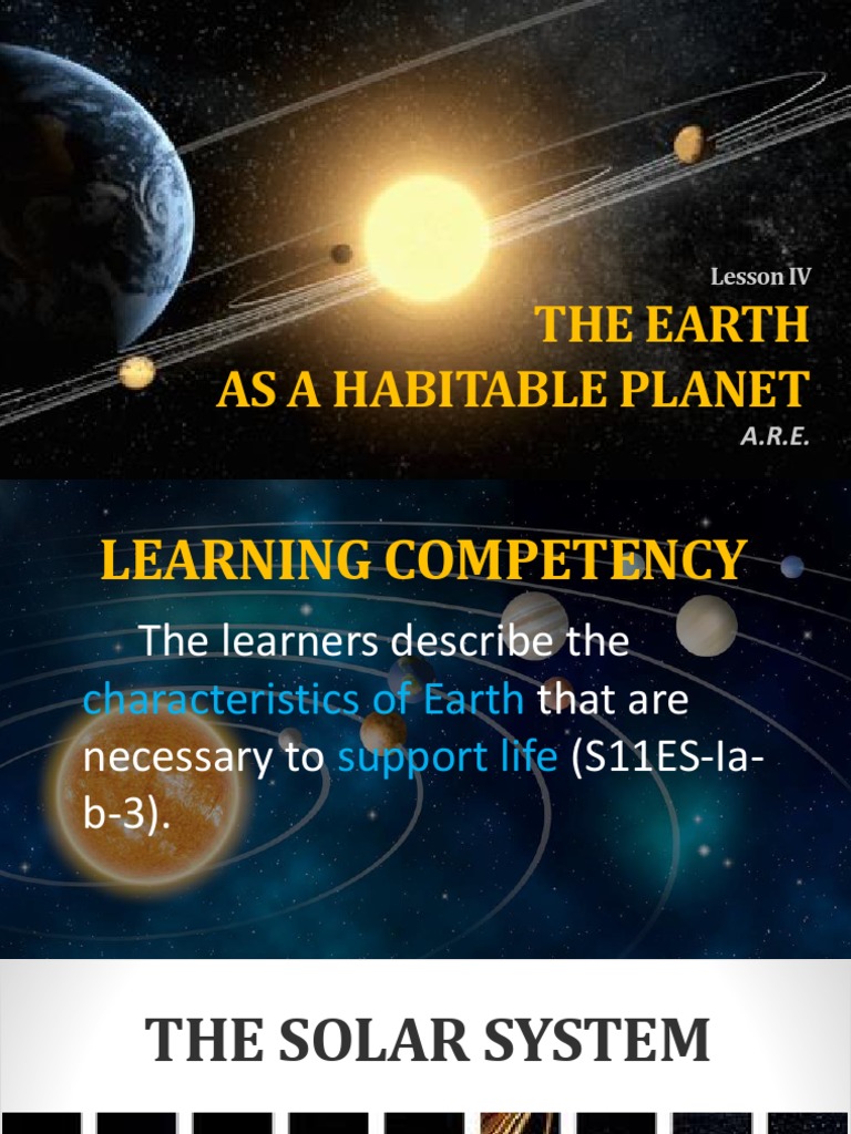 The Earth As A Habitable Planet: Lesson IV | PDF | Natural Satellite ...