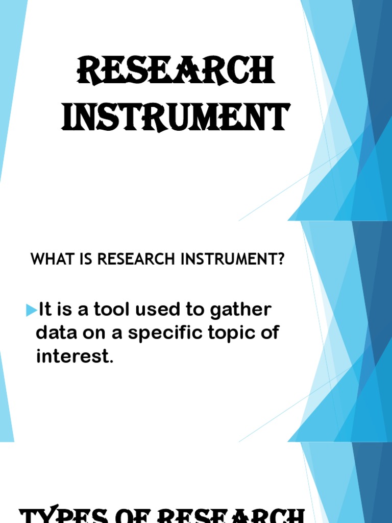 Research Instrument | PDF | Question | Interview