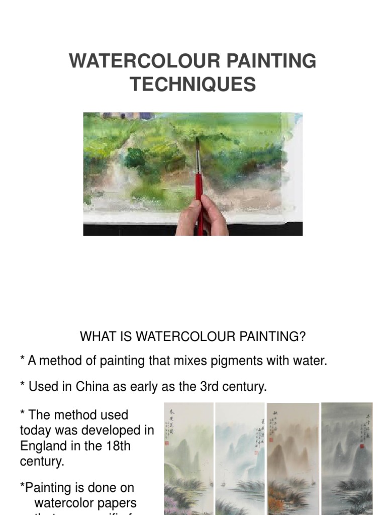 Watercolor Techniques | PDF | Watercolor Painting | Paint