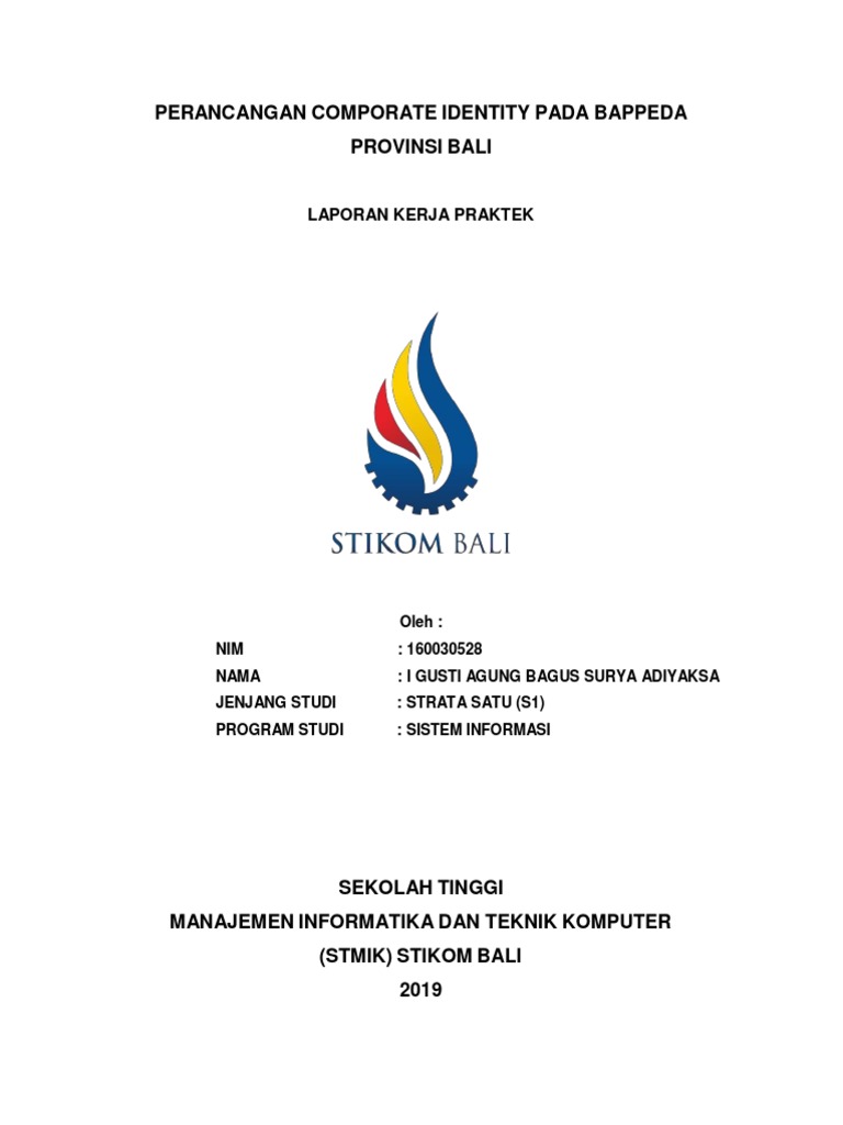 Perancangan Profil BAPPEDA Bali | PDF